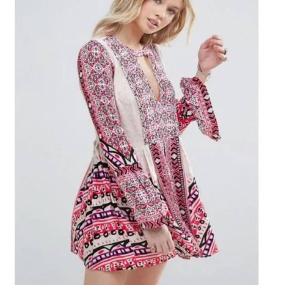 Free People Teagan Cut Off Pink And Purple Boho Bell … - Gem